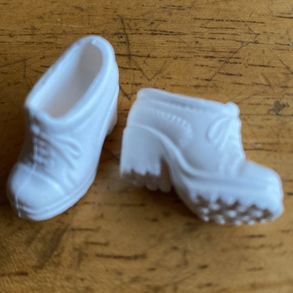 Mattel | Toys | Mattel Barbie Shoes Chunky High Heel White Sneakers 202 ...